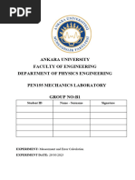 Physics Lab Report 1 | PDF | Measurement | Experiment