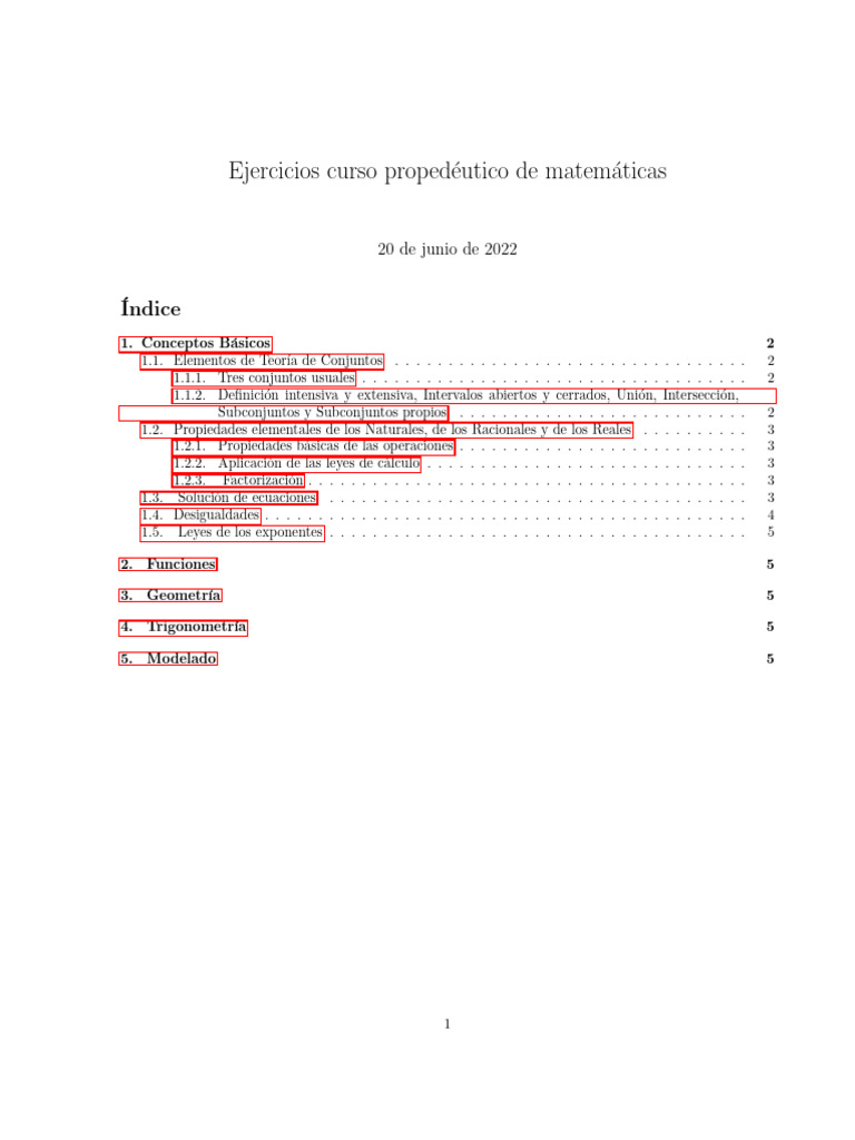 Ejercicios Proped Utico | PDF | Multiplicación | Conjunto (Matemáticas)