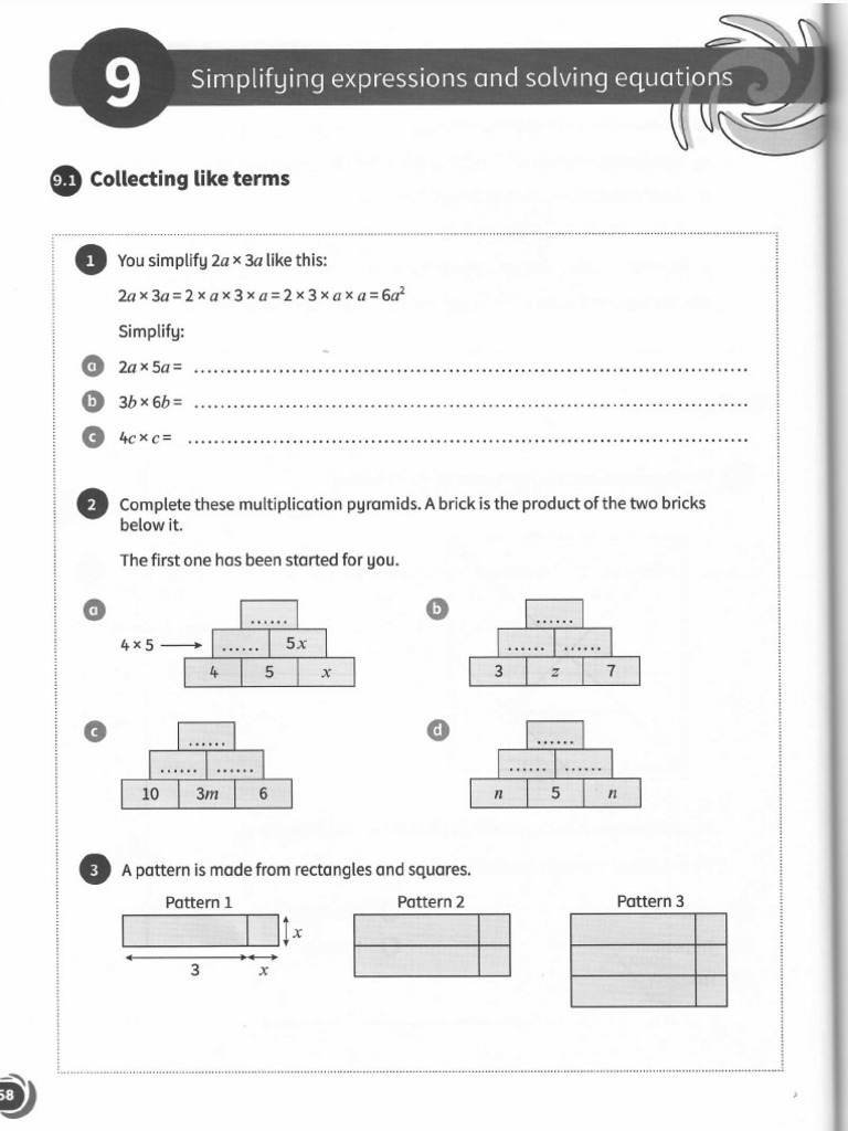 9 - Simplifying Expression and Solving Equations | PDF