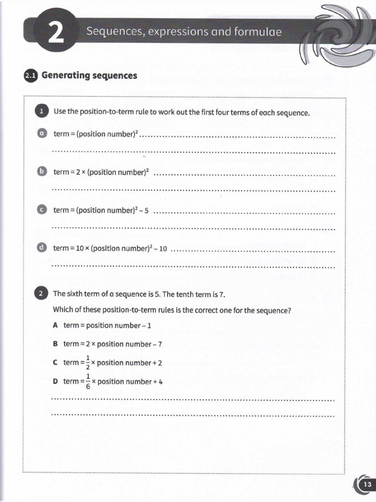 2 - Sequences, Expressions and Formulae | PDF