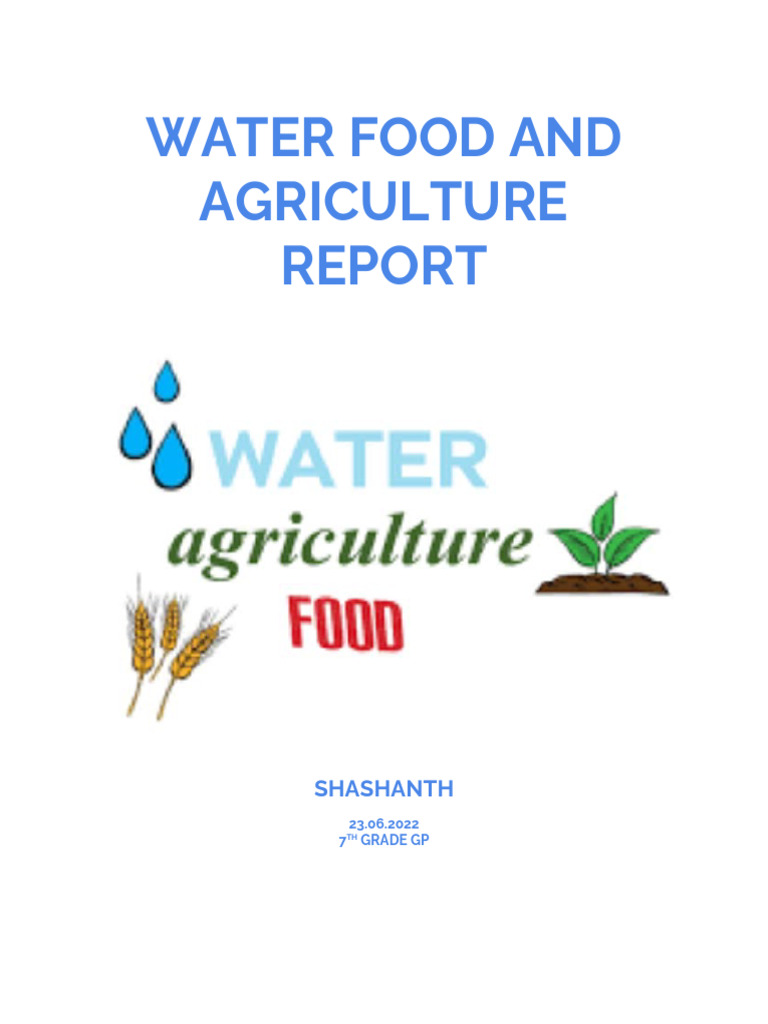 Water Food Agriculture GP IRR | PDF