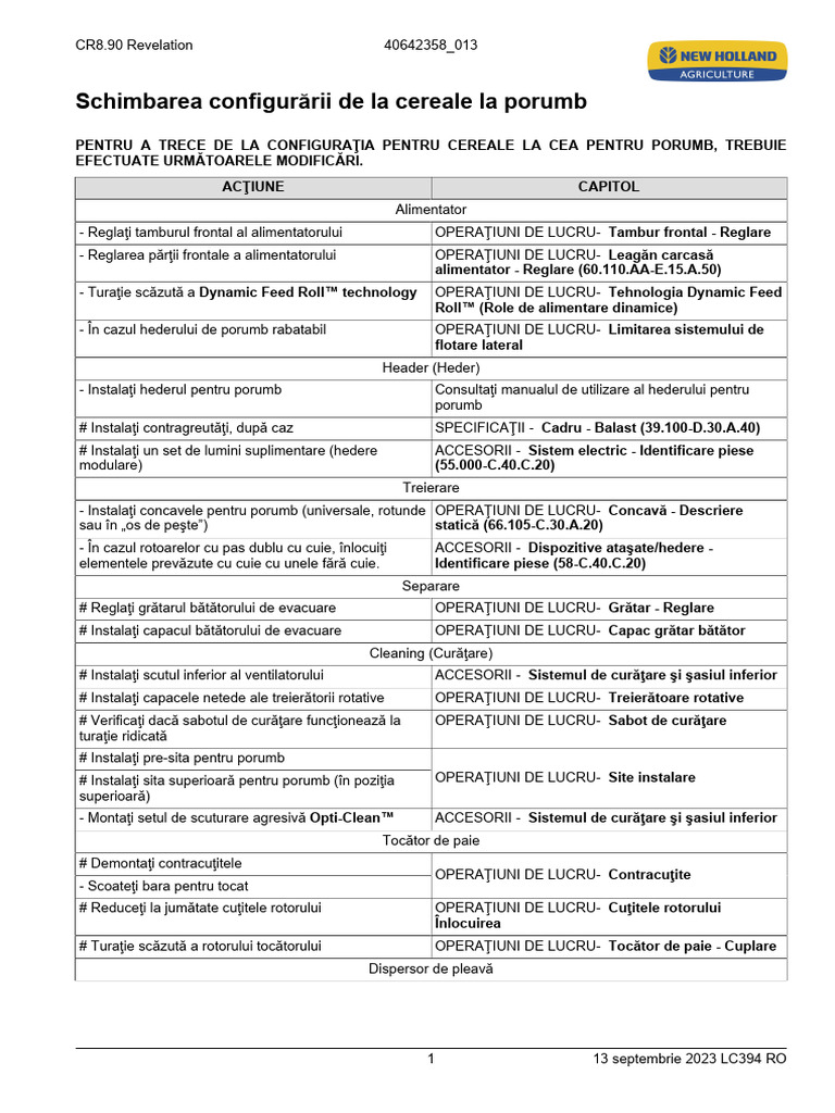 Intretinere CCR | PDF