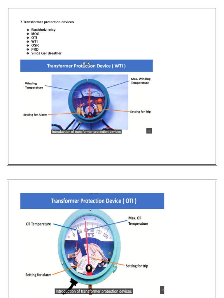 7 Transformer Protection Devices | PDF | Transformer | Relay