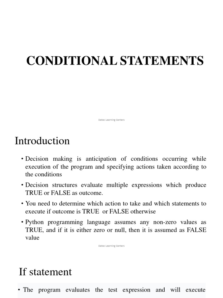 Conditional Statements | PDF | Color | Computer Science Conditional Statements | PDF | Color | Computer Science
