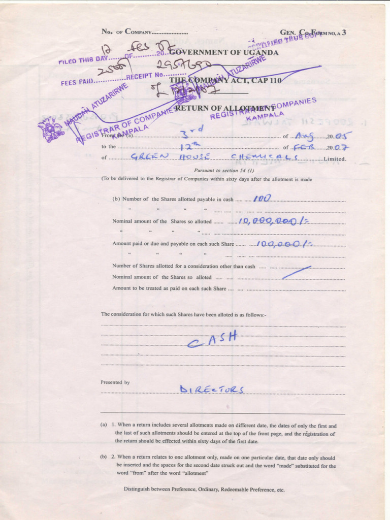 Share Allotment Form Pdf