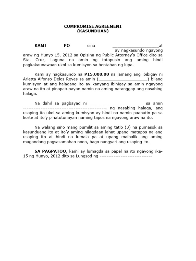 Compromise Agreement | PDF