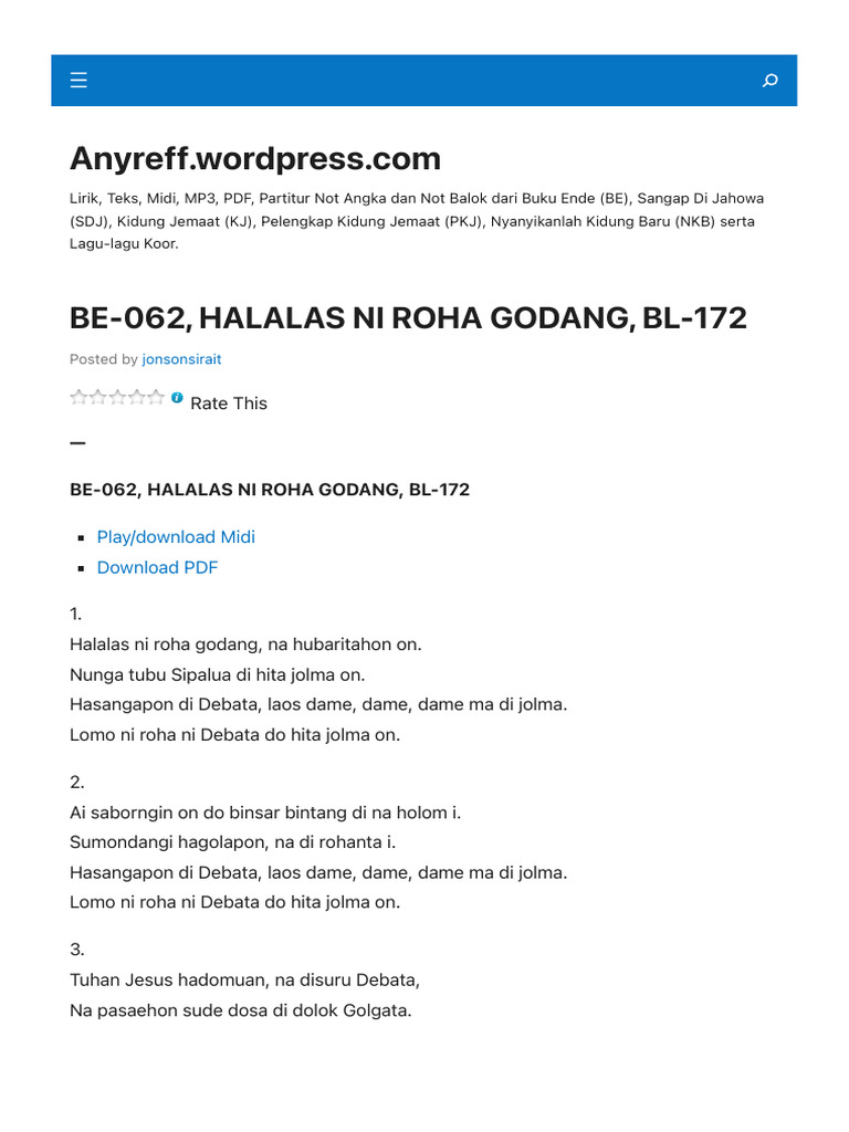 Be-062, Halalas Ni Roha Godang, Bl-172 | PDF | Seni & Disiplin Bahasa ...