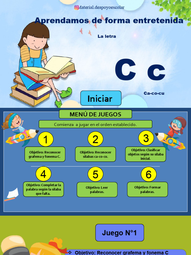 Letra C Ca-Co-Cu | PDF | Grafemas | Fonética