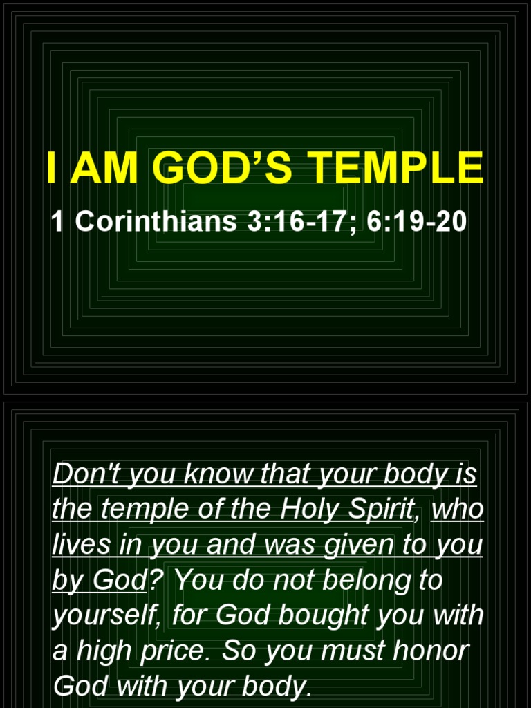 I Am God's Temple | PDF | Worship | Temple