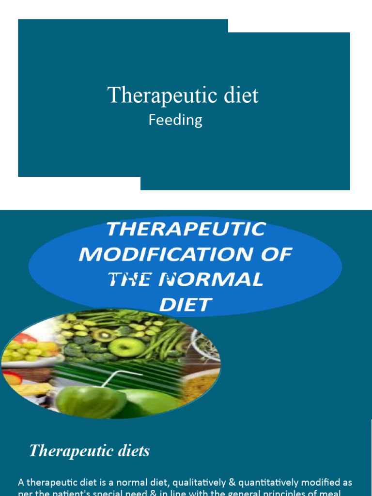 Therapeutic Diet | PDF | Diet (Nutrition) | Diet & Nutrition
