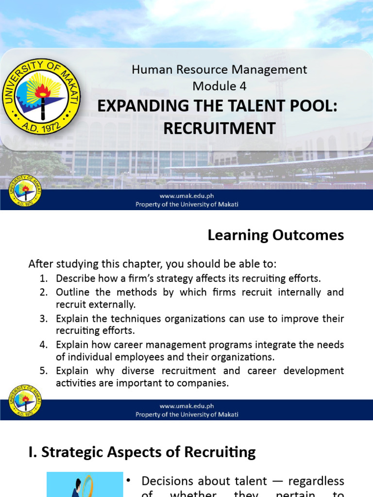 2021 Module 4 Expanding The Talent Pool Recruitment | PDF | Recruitment ...
