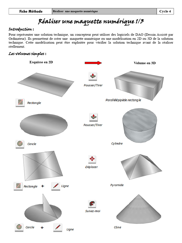 Maquette Numérique pour Collégiens | PDF | SketchUp | Informatique