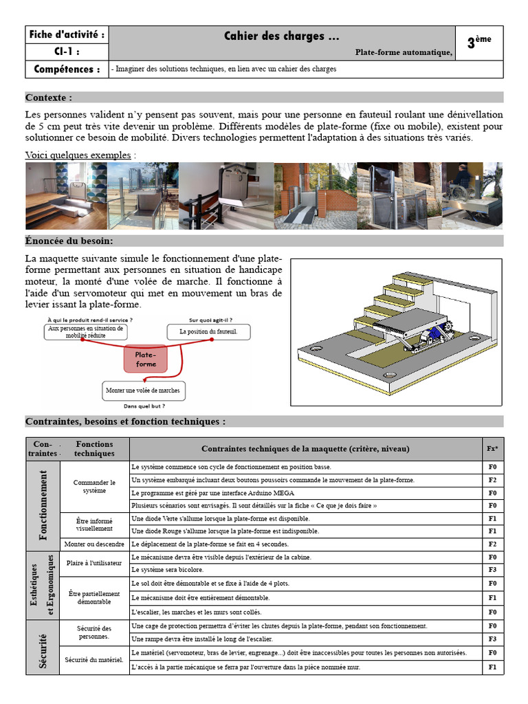 Acti A Cahier Des Charges | PDF | Escaliers