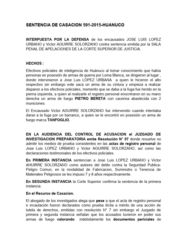 Casación 591-2015: Sentencia Huánuco | PDF | Sentencia (ley) | Gobierno
