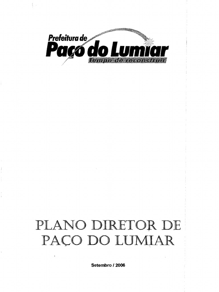Plano Diretor de Paço Do Lumiar | PDF