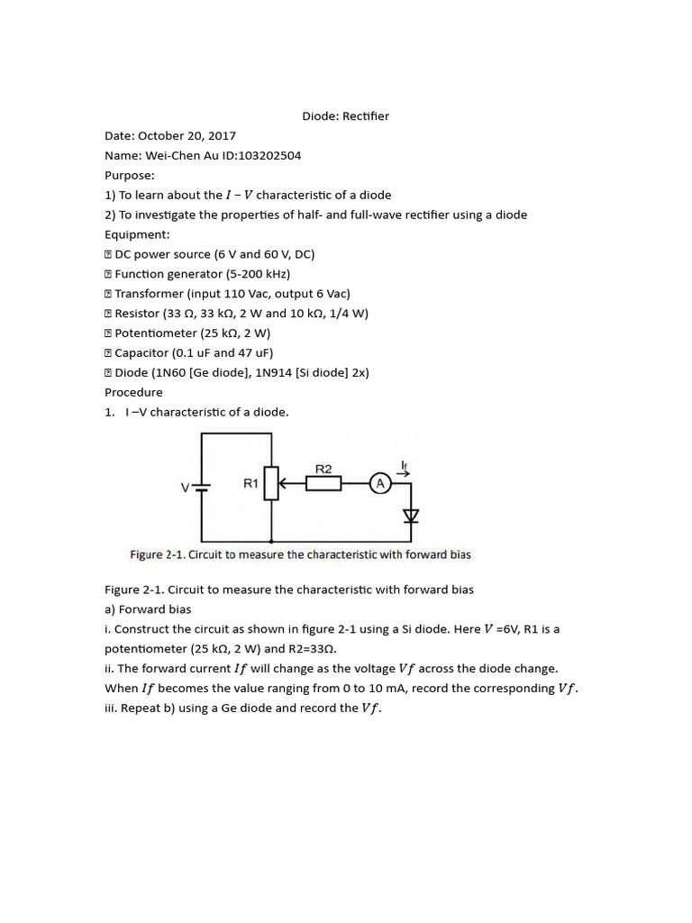 Diode | PDF | Rectifier | Capacitor