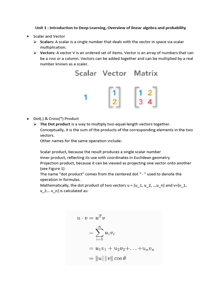 Deep Learning | PDF | Matrix (Mathematics) | Eigenvalues And Eigenvectors