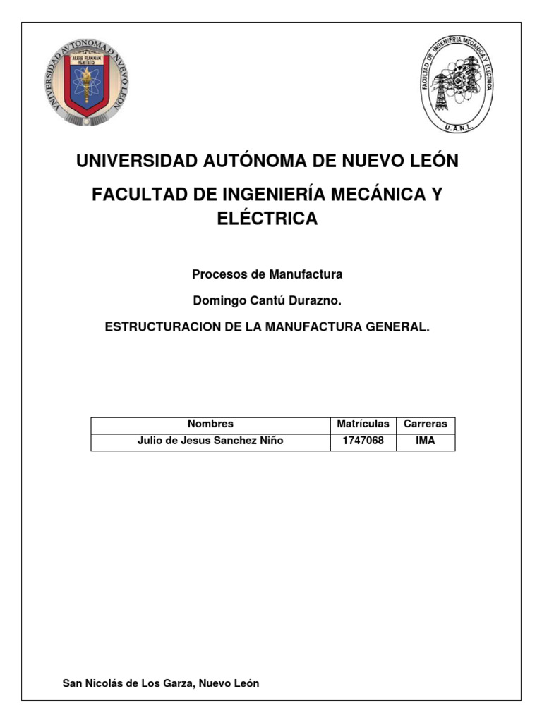 Tarea 2. - Estructuras de La Manufacturacion en General | PDF | Átomos | Núcleo atómico