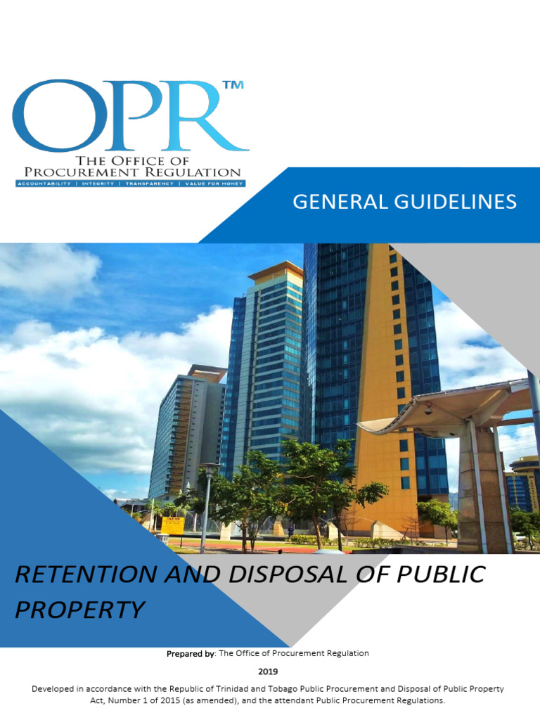 Guidelines for Public Property Disposal | PDF | Risk | Records Management