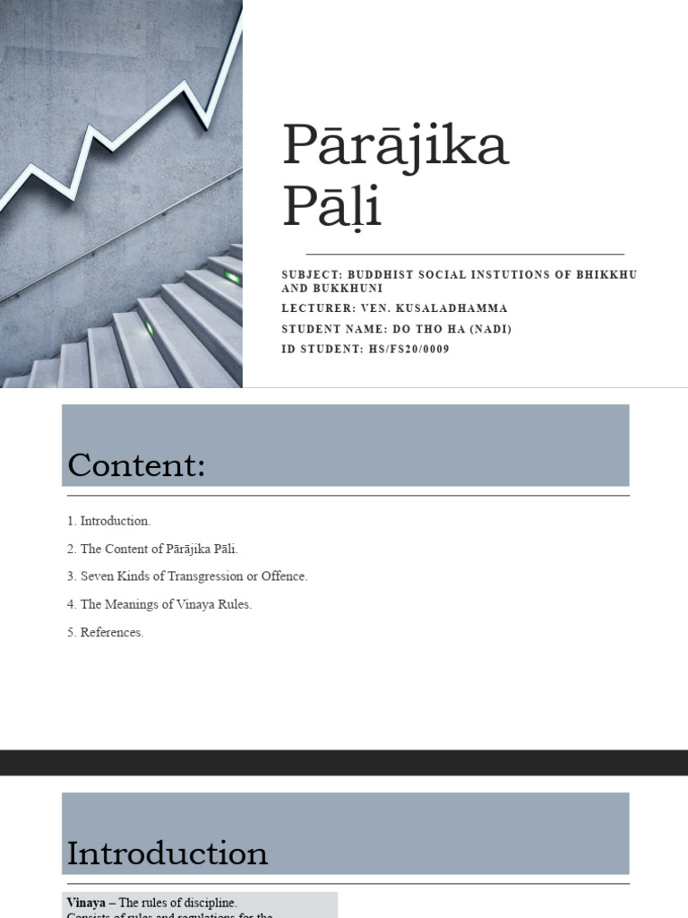 Understanding Pārājika in Buddhism | PDF | Bhikkhu | Schools Of Buddhism
