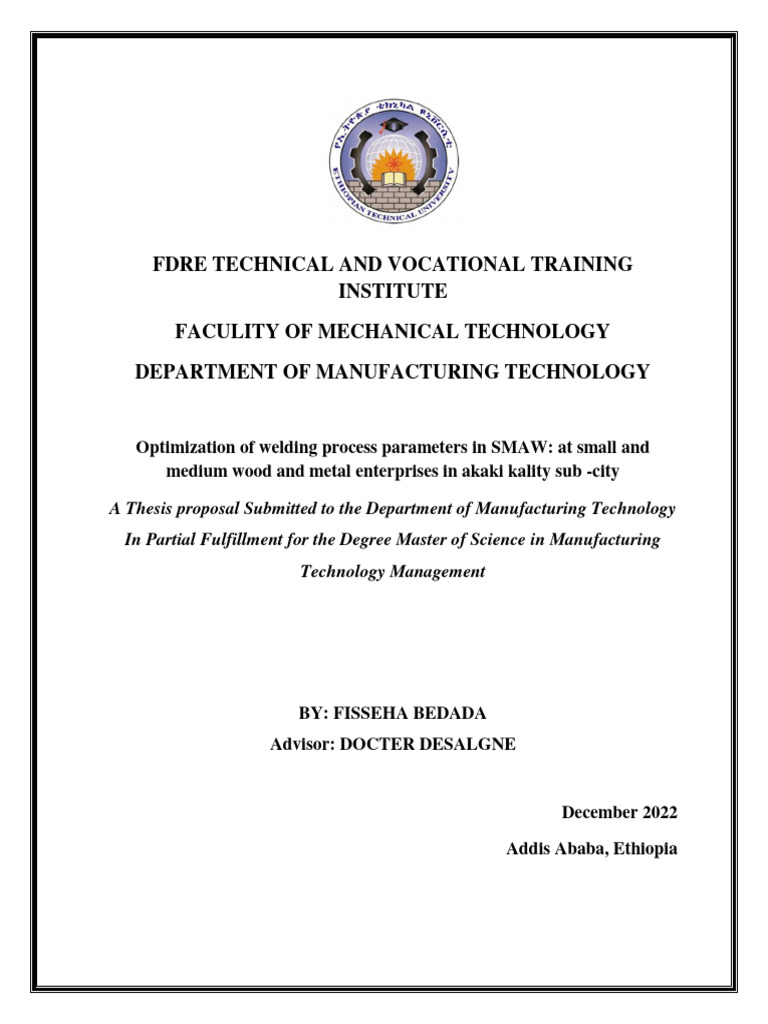 Msc Proposal Format Pdf Welding Construction