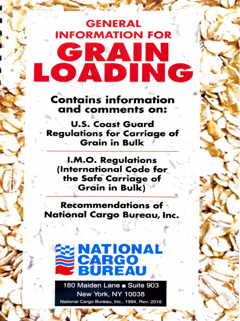 NCB - General Information For Grain Loading - Rev2018 | PDF | Dangerous ...