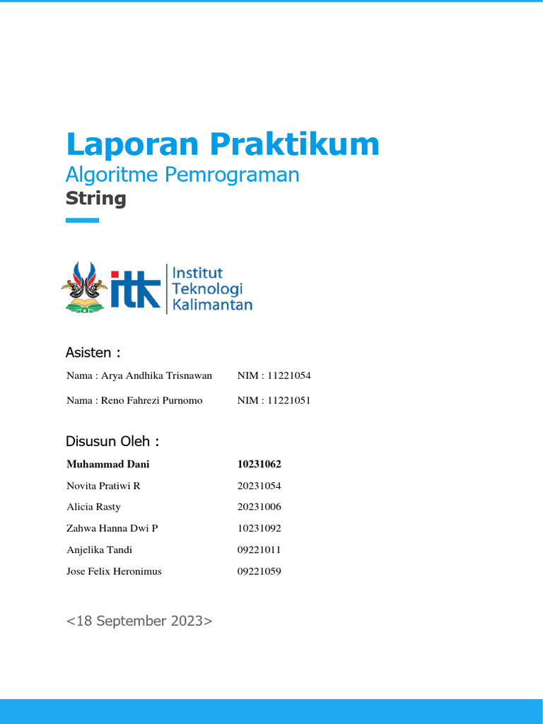 Laporan Praktikum Algoritme String | PDF