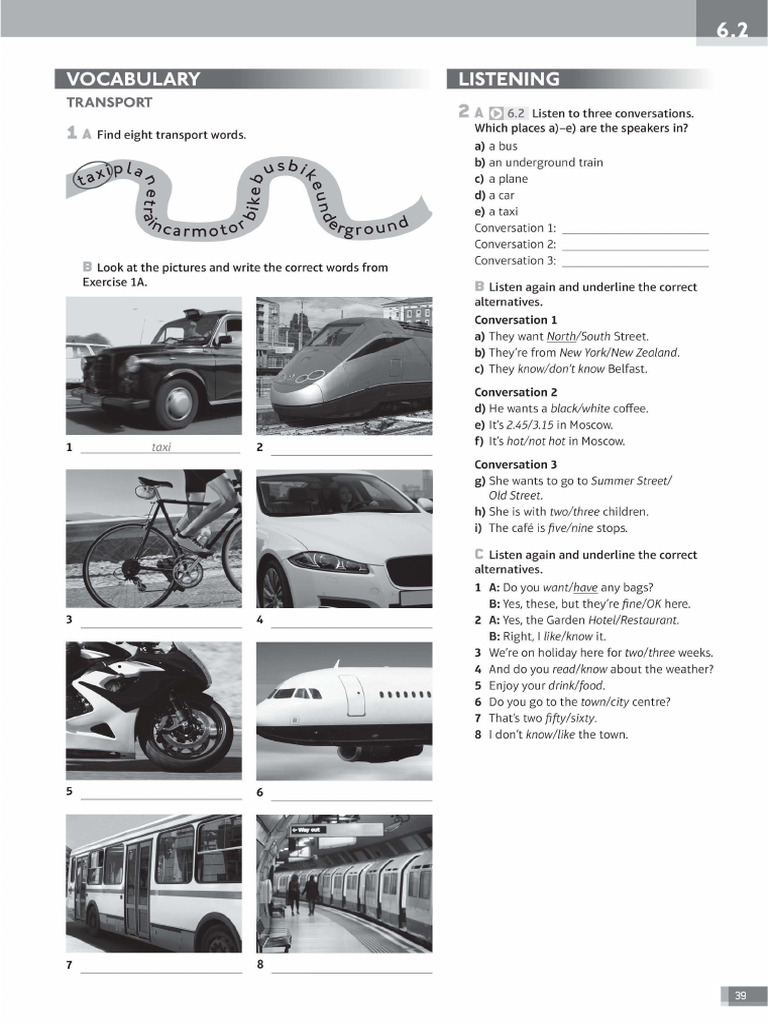 Transport Workbook | PDF