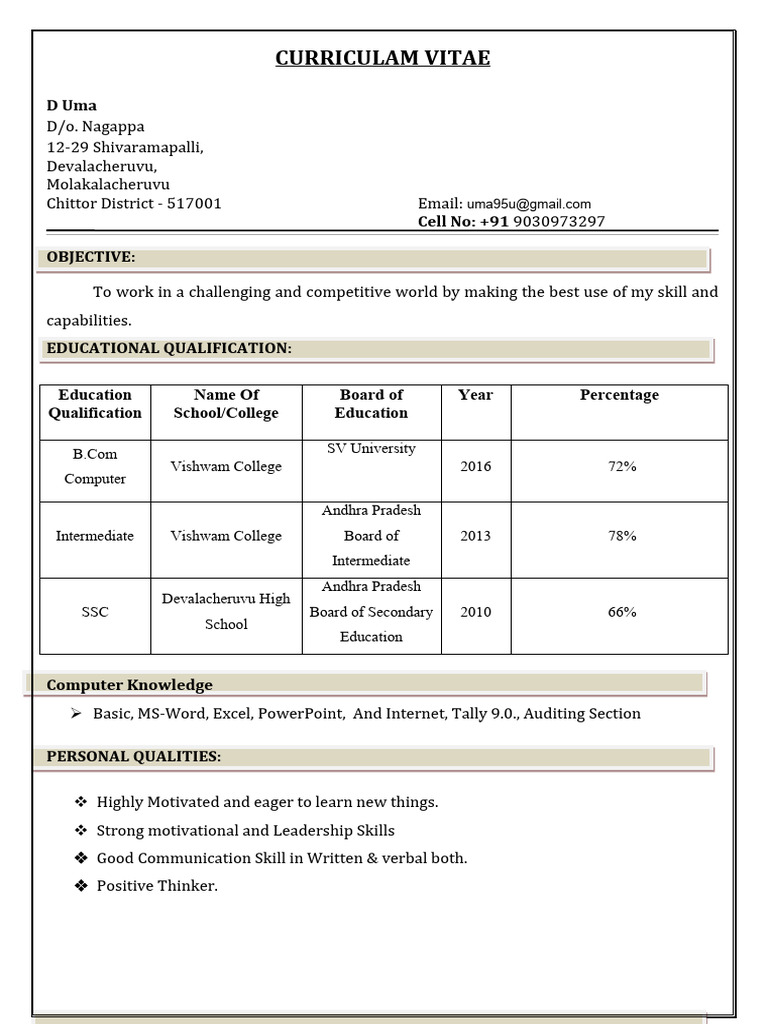 UMA RESUME New | PDF