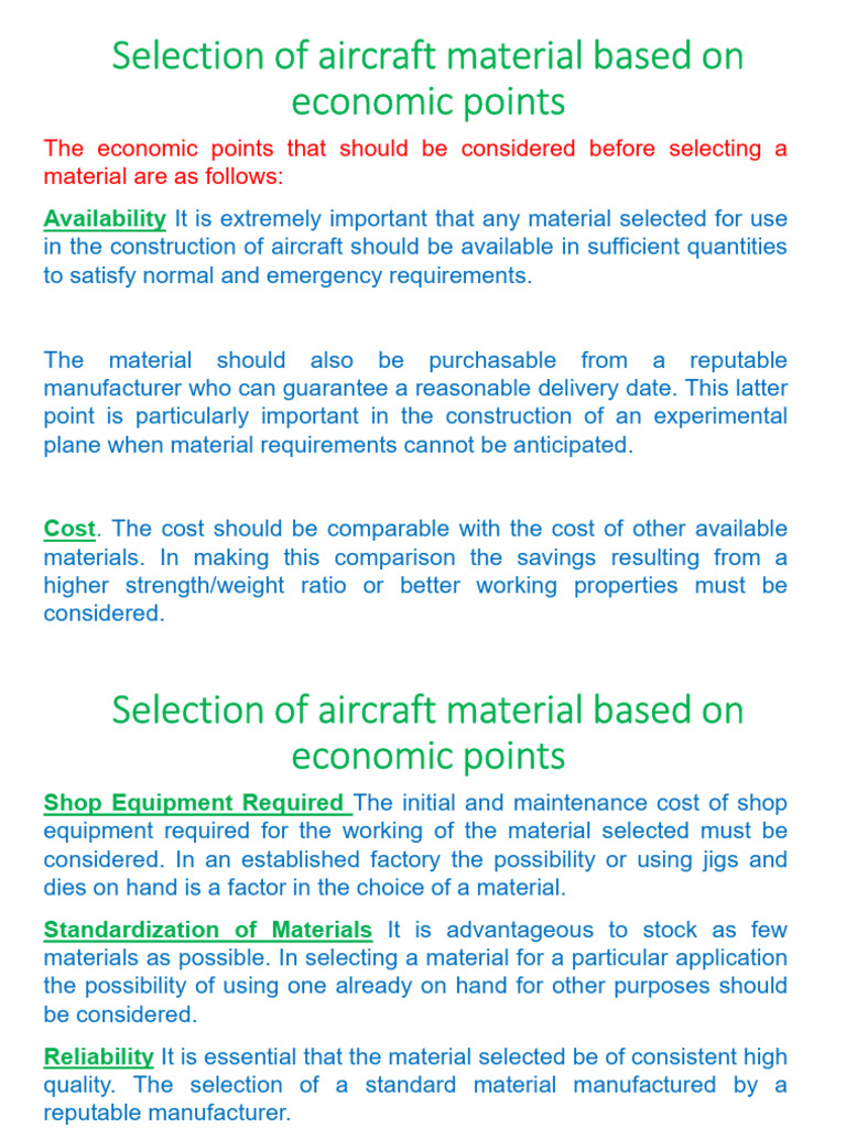 3. Selection of Aircraft Materials | PDF | Strength Of Materials | Structural Load