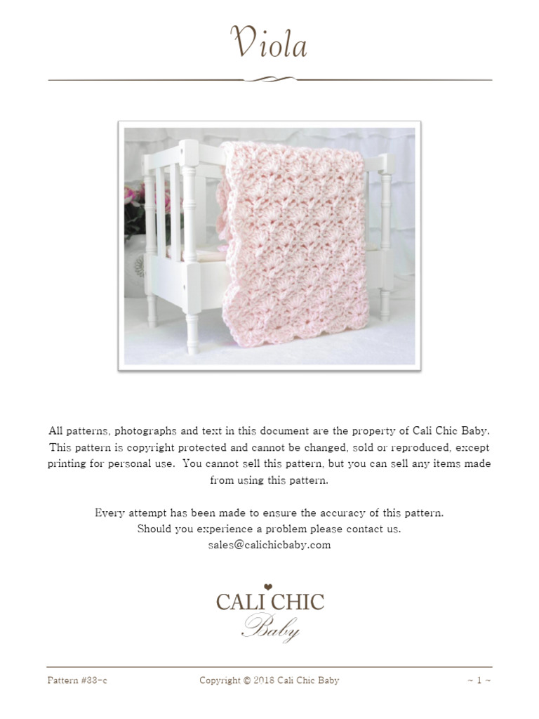 CCB Viola Baby Blanket Pattern-33 | PDF | Crochet | Decorative Arts