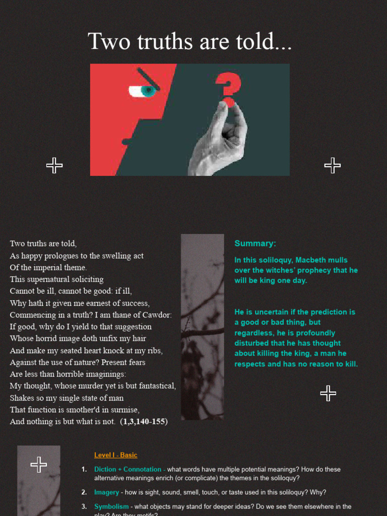 Macbeth Soliloquy Close Reading Presentation | PDF | Macbeth