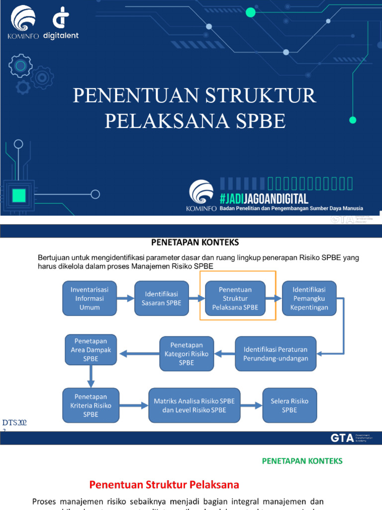 MATERI - Penentuan Struktur Pelasana SPBE Edit | PDF