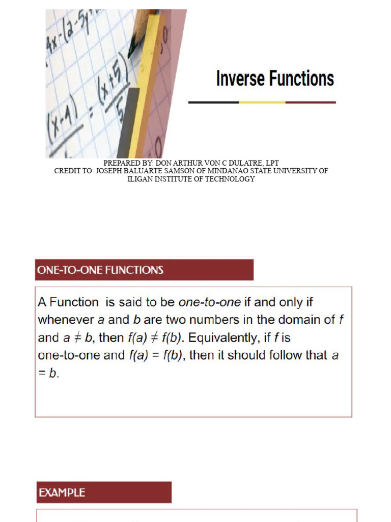 Inverse Function | PDF