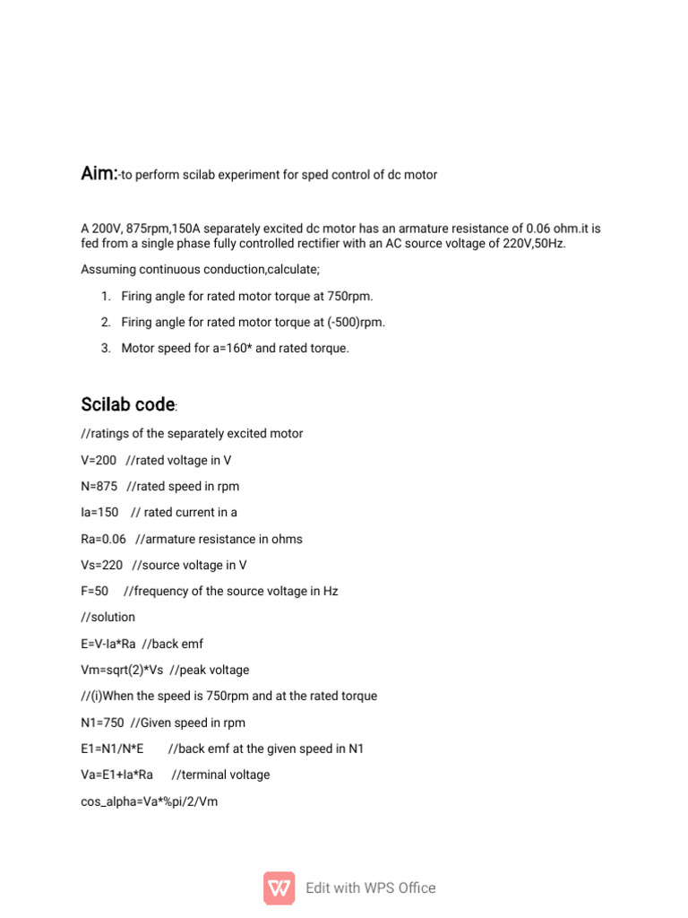 Speed Control of DC Motor | PDF | Electric Motor | Voltage