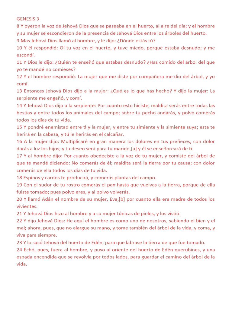 Genesis 3 | PDF | Pecado | Salvación
