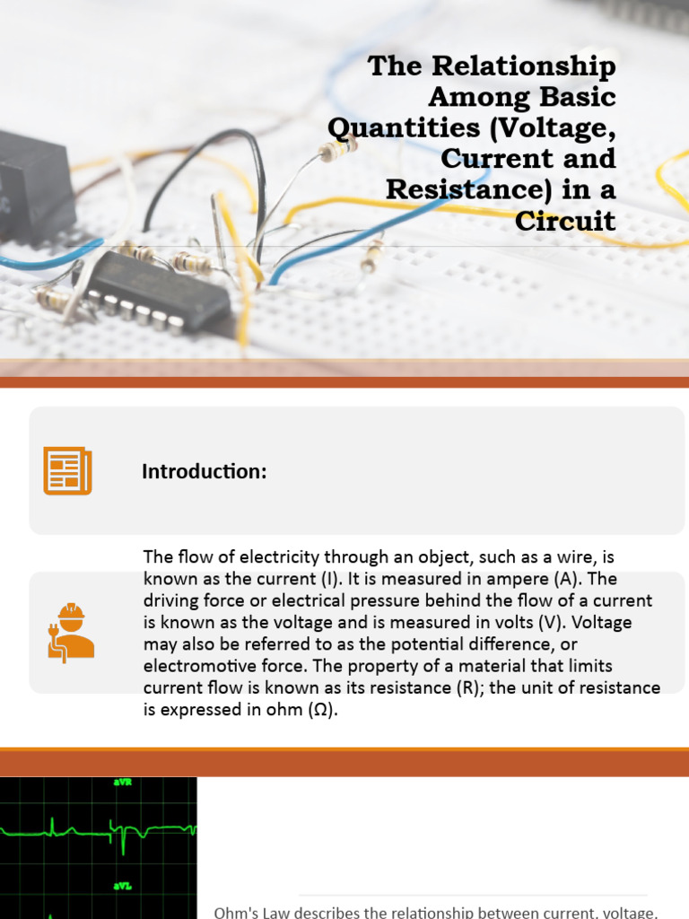 The Relationship Among Basic Quantities Voltage | PDF | Voltage | Electrical Resistance And ...