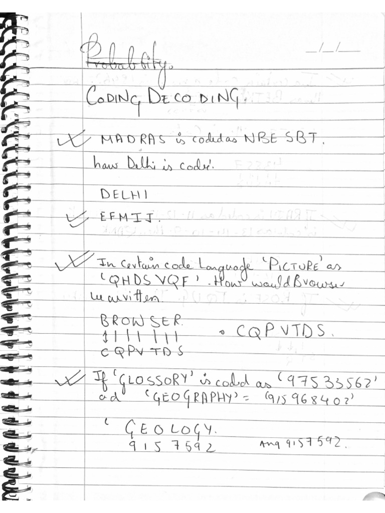 Coding Decoding Pdf 