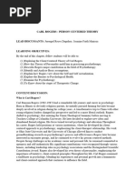PERSON-CENTERED THEORY (CARL ROGERS) | PDF | Self Concept | Psychological Concepts