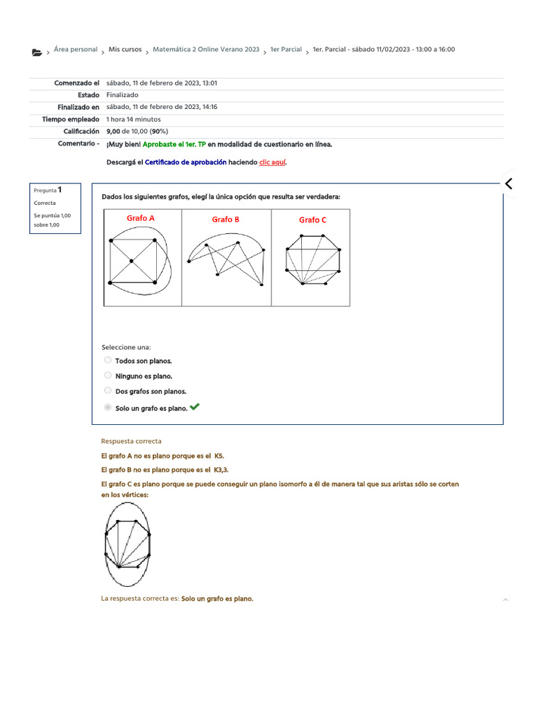 1er Parcial Grafos Simetria y Proporcion - Matematica Zorzoli 2 | PDF ...