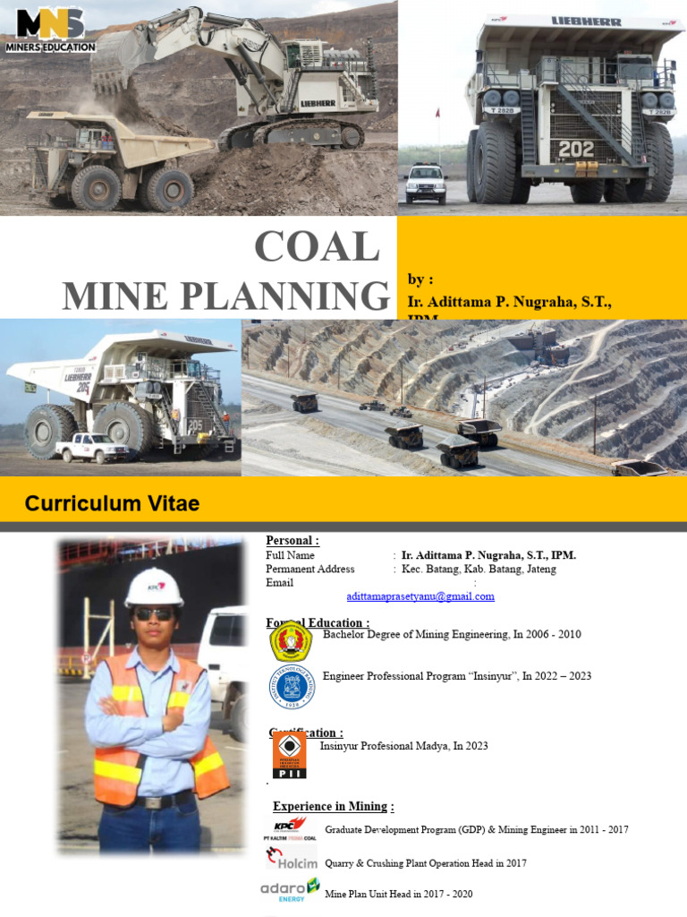Coal Mine Planning - 15 Sep 2023 | PDF | Coal Mining | Mining