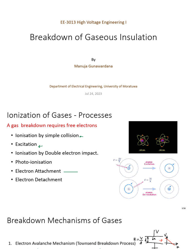 Breakdown of Gasses - Annotated-B19 | PDF | Electrical Breakdown ...