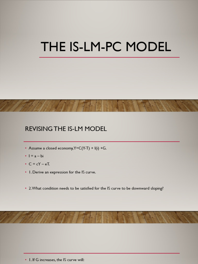 Unit 1 - IS-LM-PC | PDF | Inflation | Interest