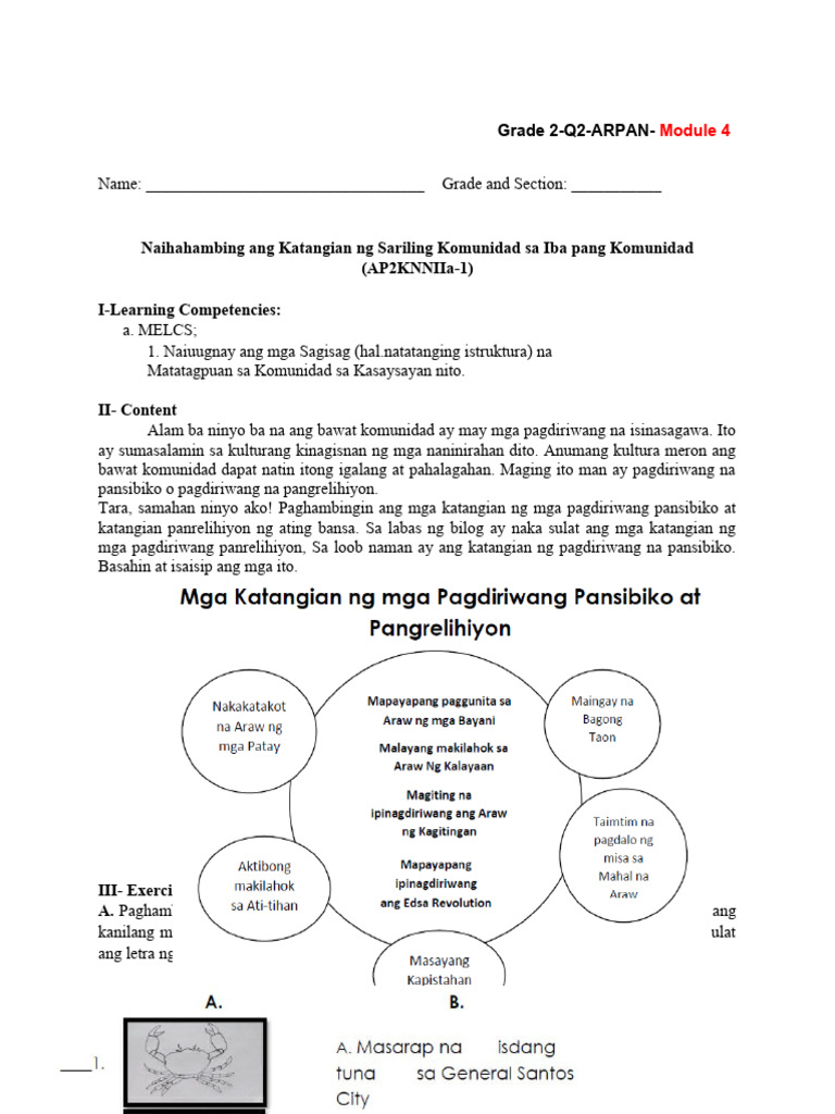Grade 2-Q2-ARPAN - Module 4 | PDF