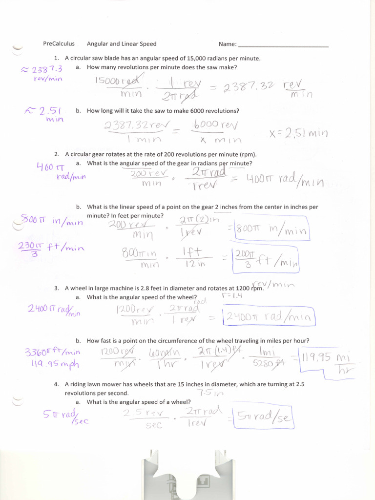 Linear Speed Solutions | PDF