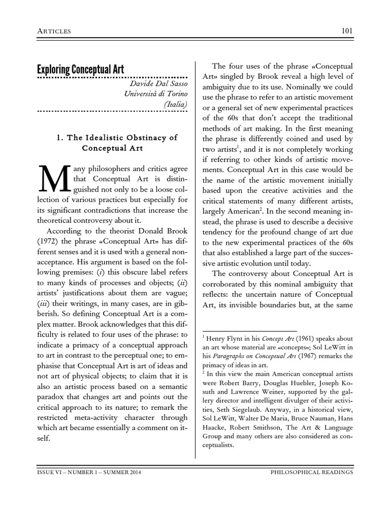 Exploring Conceptual Art | PDF | Concept | Idea