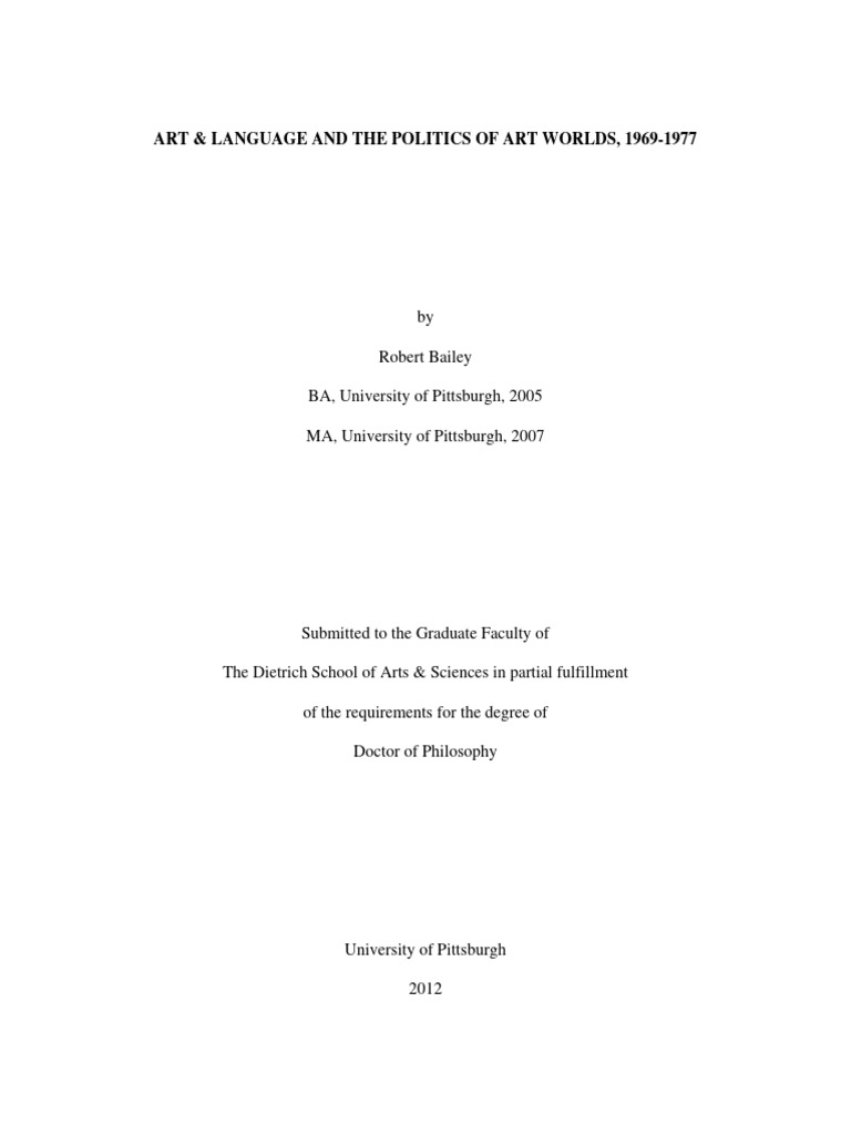 Art & Language and The Politics of Art Worlds, 1969-1977 | PDF | Aesthetics