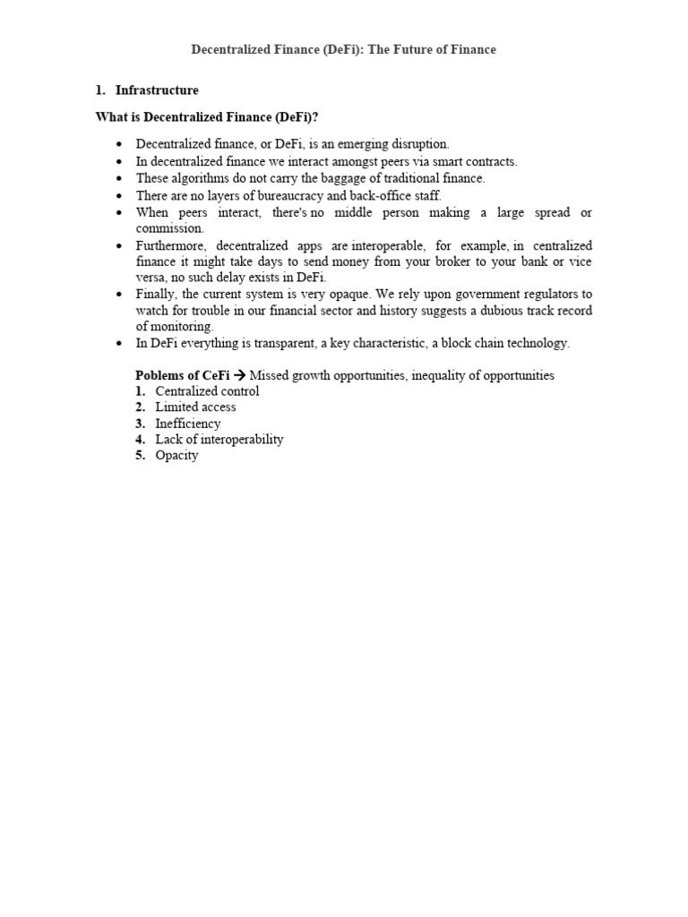 Decentralized Finance: DeFi Explained | PDF