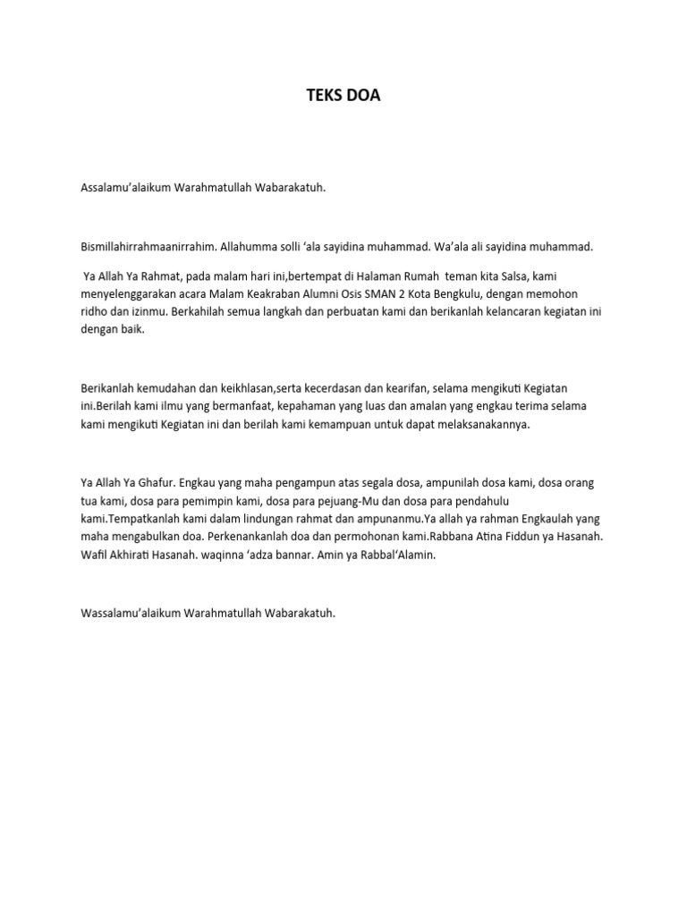 Teks Doa Makrab | PDF | Hukum