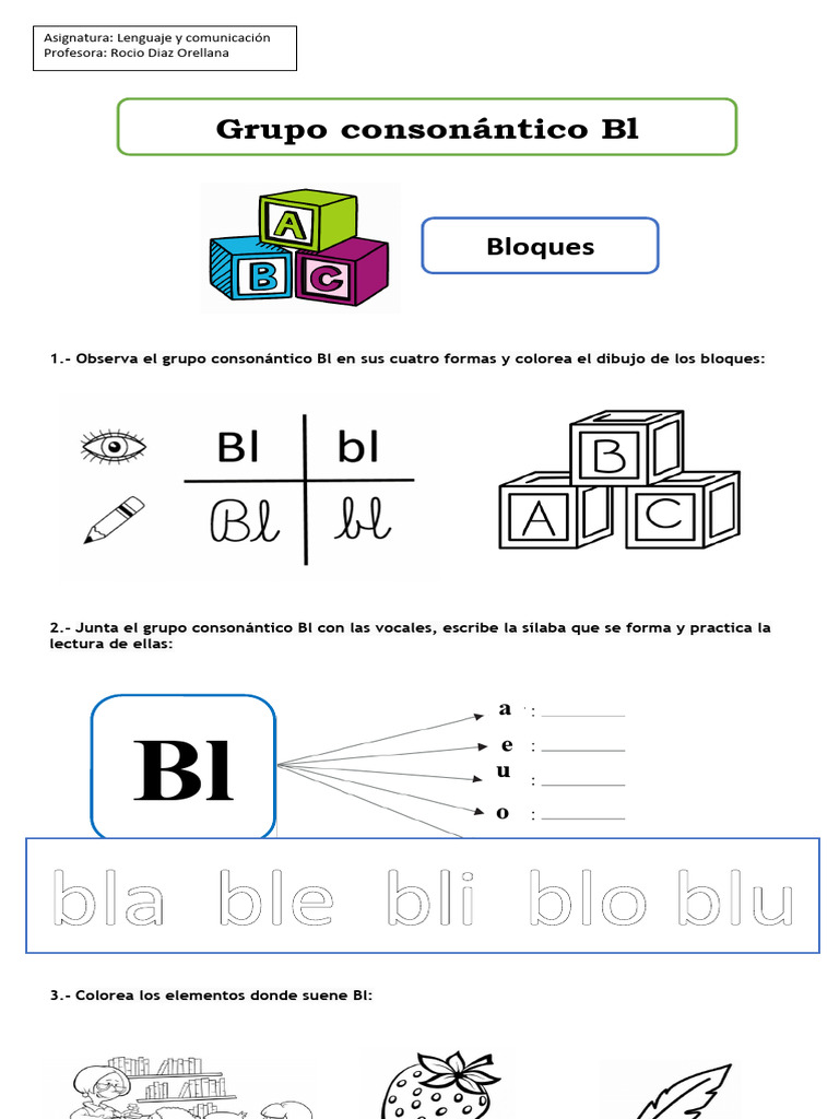Actividades con el grupo Bl | PDF | Lingüística